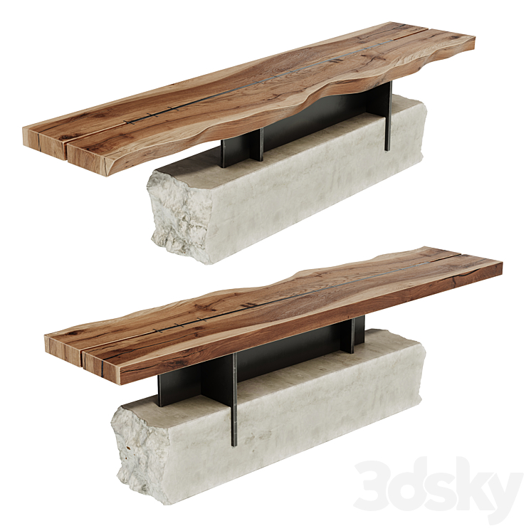 Tree trunk table - Table - 3D model