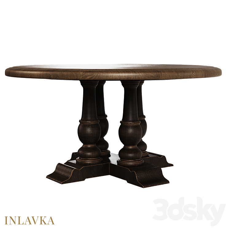 OM Round dining table 150 cm American style - Table - 3D model