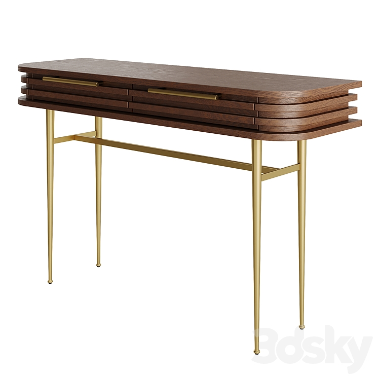 Wooden Rails Designer Console - Console - 3D model