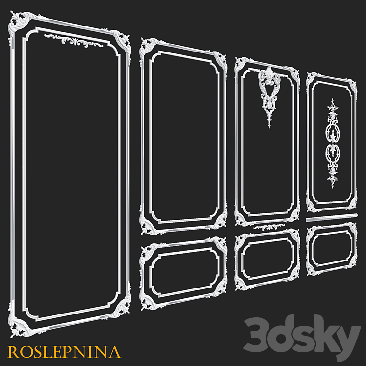 Frame OPTIMA No. 1-2-3-4 from RosLepnina - Decorative plaster - 3D model