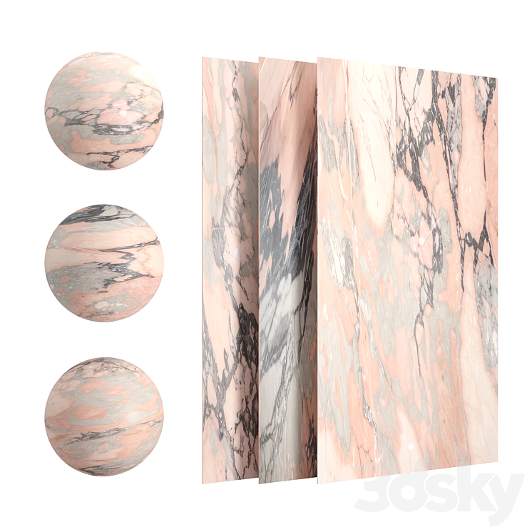 Calacatta Rose Marble - Stone - 3D model