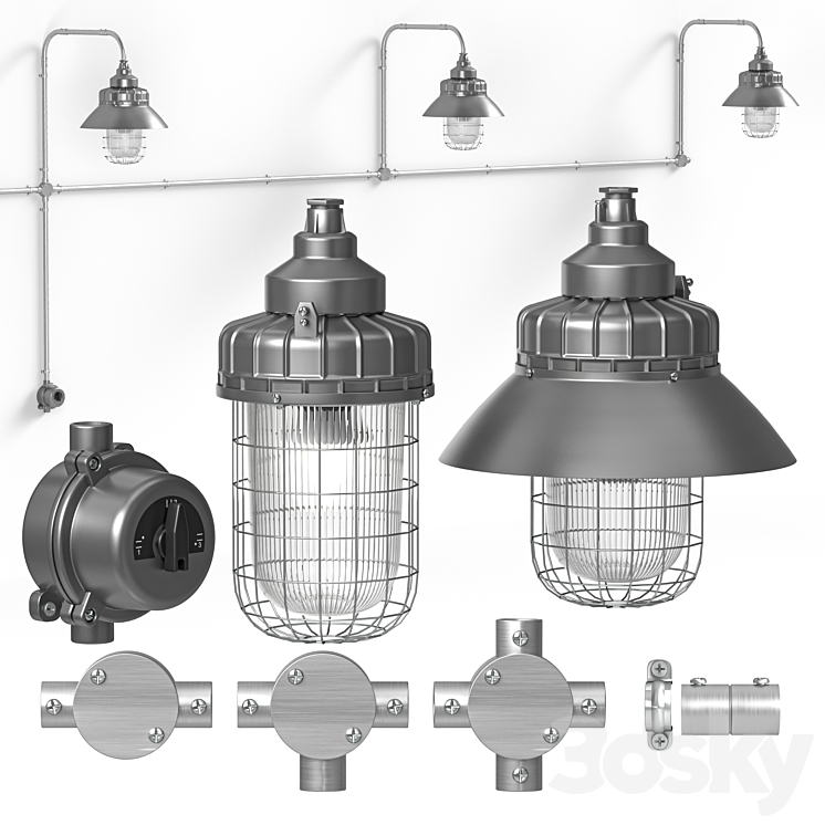 electrical installation kit - Technical lighting - 3D model
