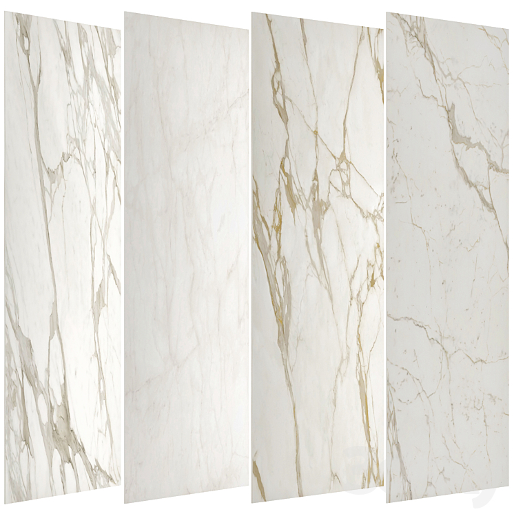 Calacatta marble for large format slabs Atlas Plan - Stone - 3D model