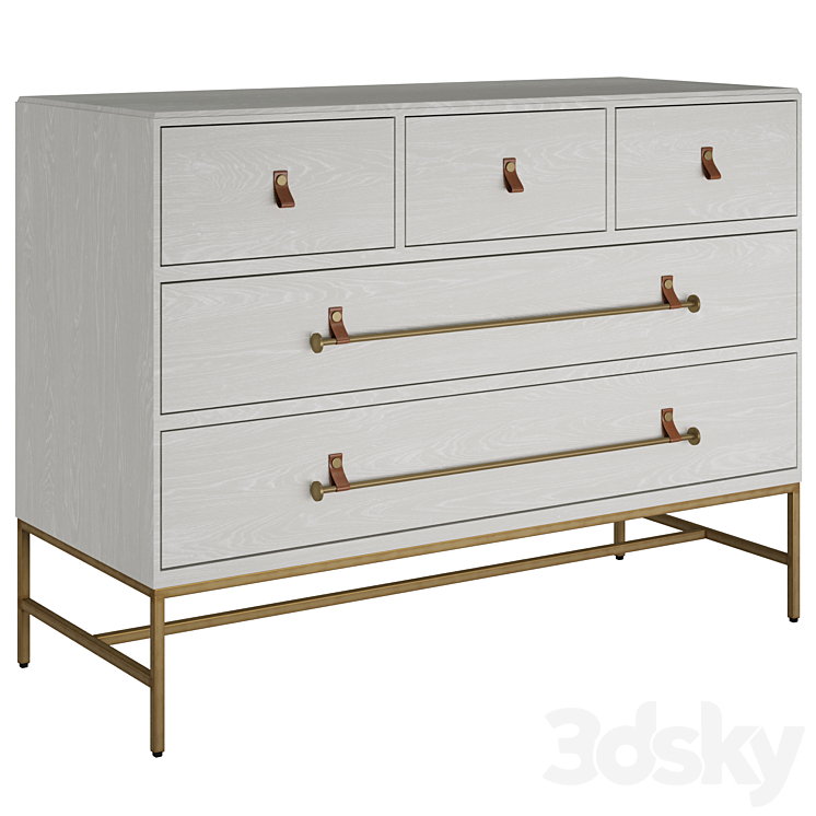 Maya 5 Drawer Dresser by Gabby - Sideboard & Chest of drawer - 3D model