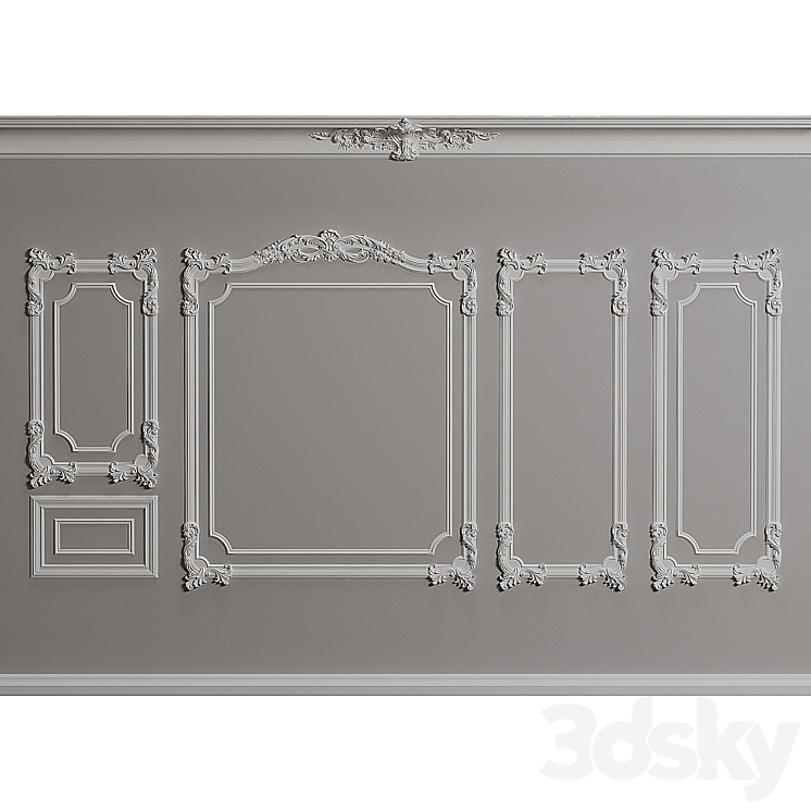 Wall Molding 17 - Decorative plaster - 3D model