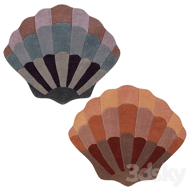 Decor Shell Rug - Carpets - 3D model