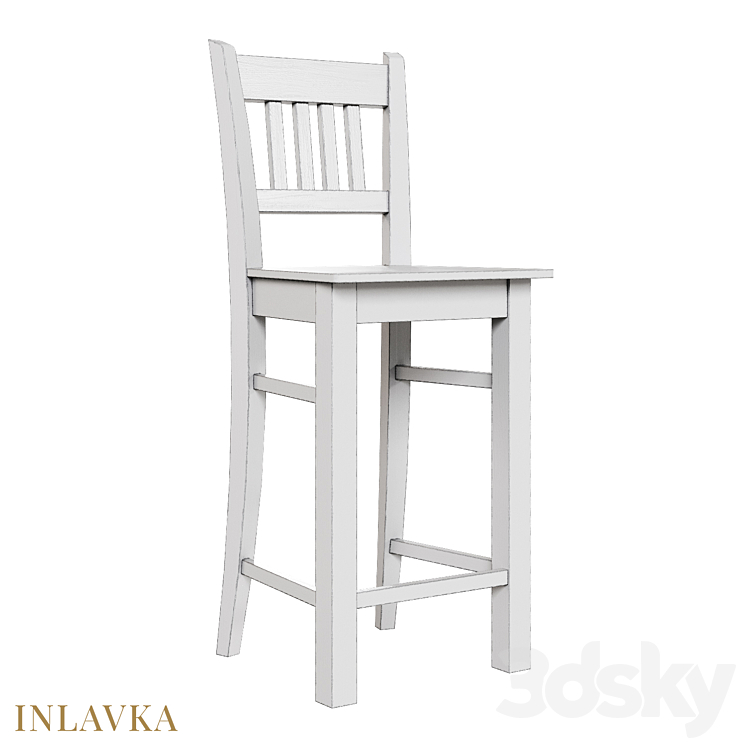 OM Bar stool in classic style - Chair - 3D model