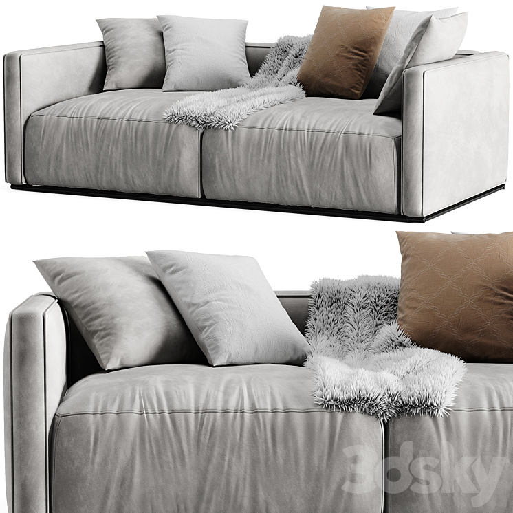 Poliform Shangai 2 seats sofa - Sofa - 3D model