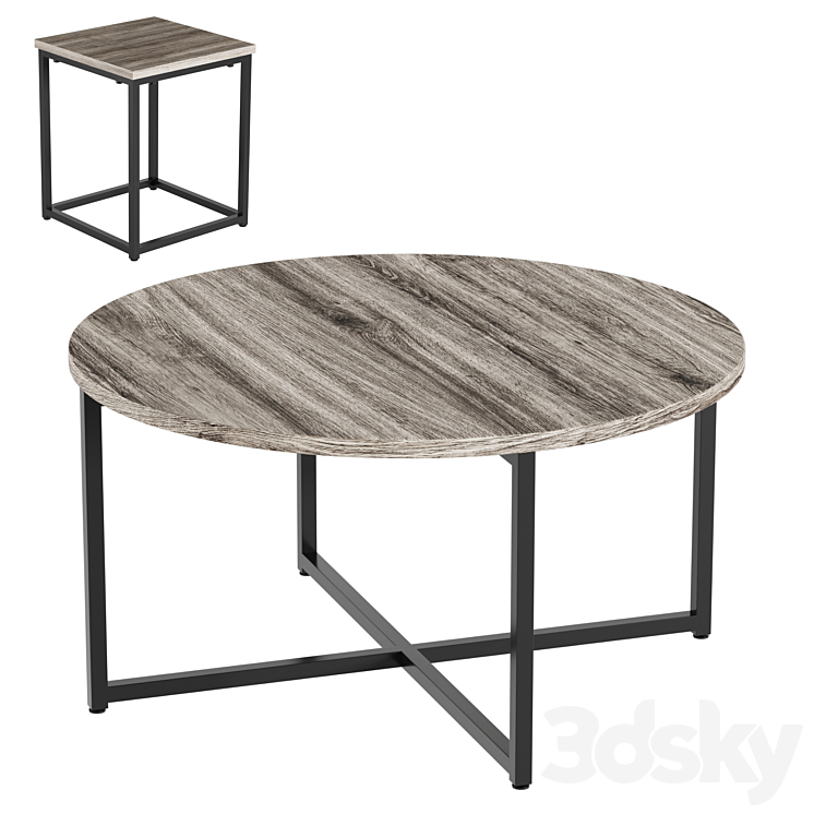 Signature Design by Ashley Wadeworth Urban Wood Grain - Table - 3D model