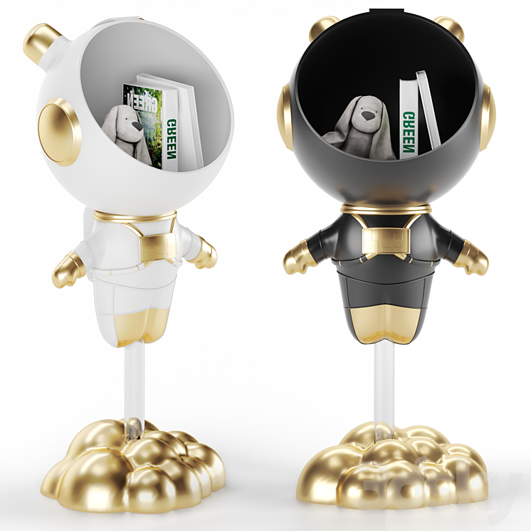 Astronaut Side Table Floor Figurine - Sculpture - 3D model