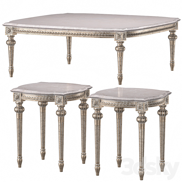 chairish coffee table 6958 - Table - 3D model