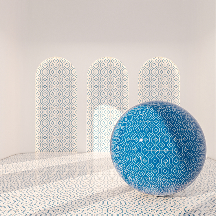 line pattern ceramic tile Vol 02 - Tile - 3D model