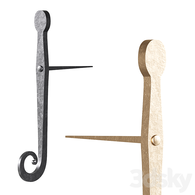 Black Shutter Dog Holders - Miscellaneous - 3D model