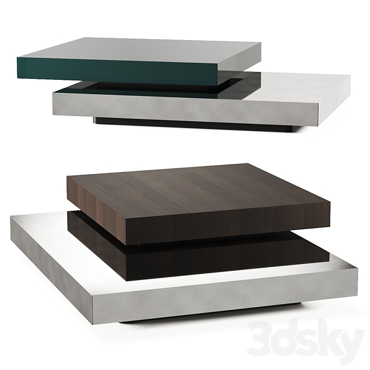 Minotti Solid Steel Coffee Table - Table - 3D model