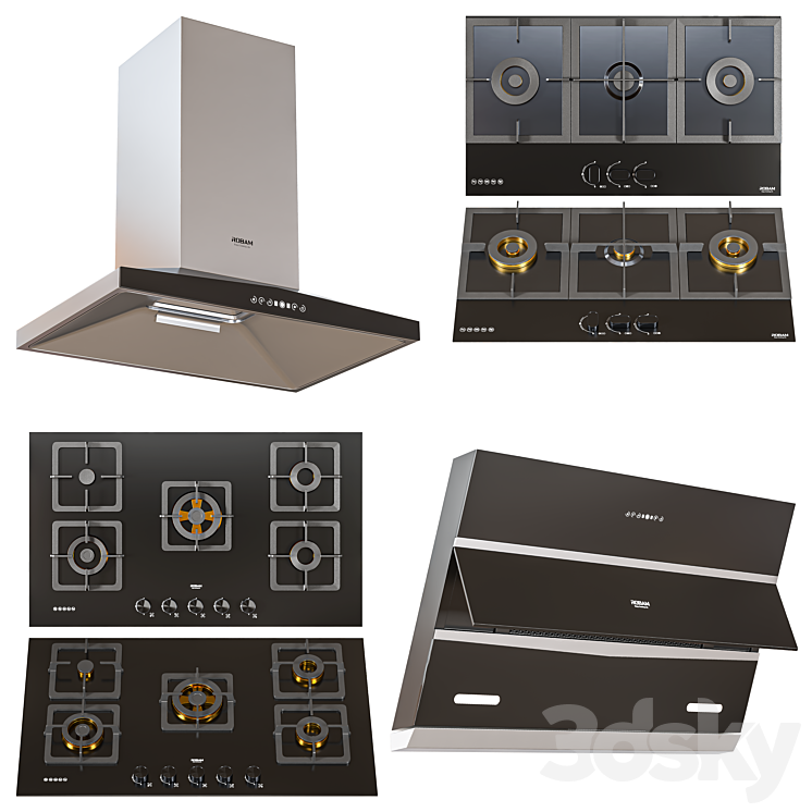 Robam appliance set - Kitchen appliance - 3D model