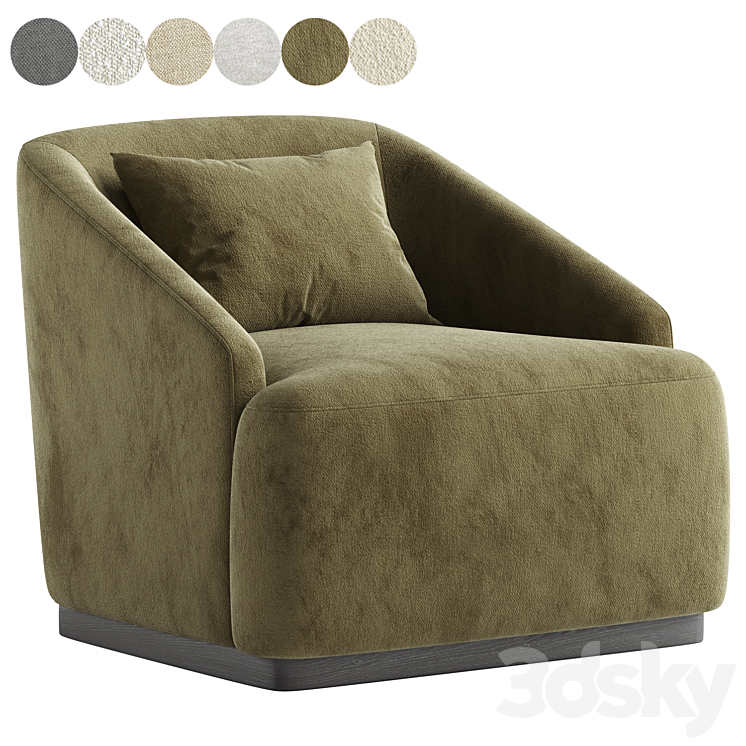 Bernie P Swivel - Arm chair - 3D model