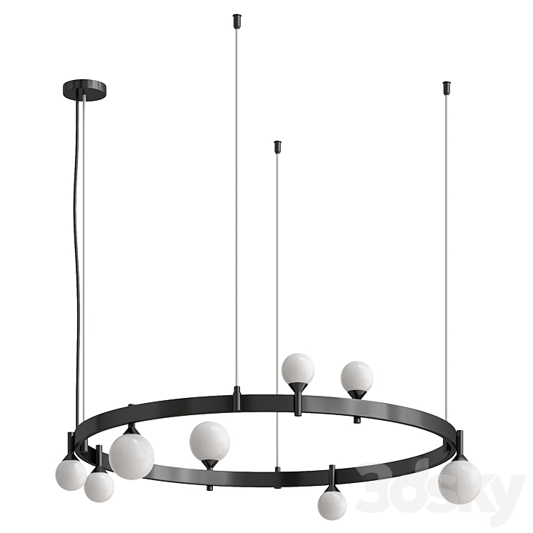 Arbor Glass Ball Chandelier - Pendant light - 3D model