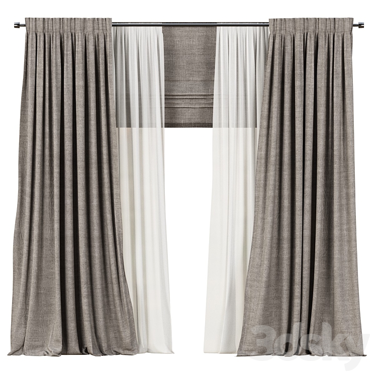 Curtains - Curtain - 3D model