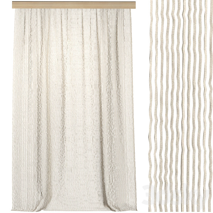 Fringe Curtains - Curtain - 3D model