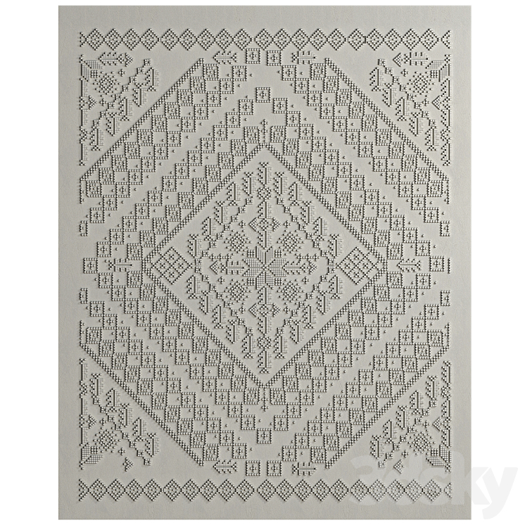 Wall and Ceiling Decorative Ornament Panel - 3D panel - 3D model