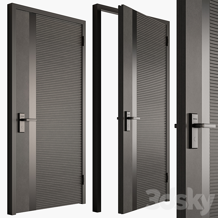 Modern Door Set 114 - Doors - 3D model