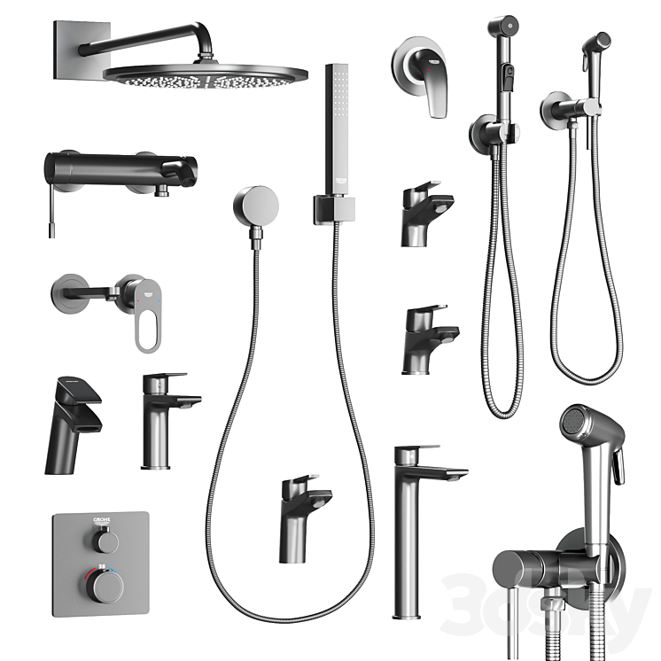 Set of Clever and Grohe faucets - Faucet - 3D model