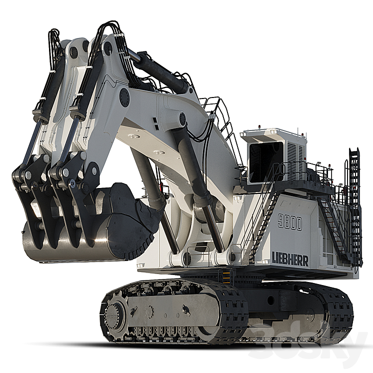 LIEBHERR R9800 Quarry excavator - Ground Transport - 3D model