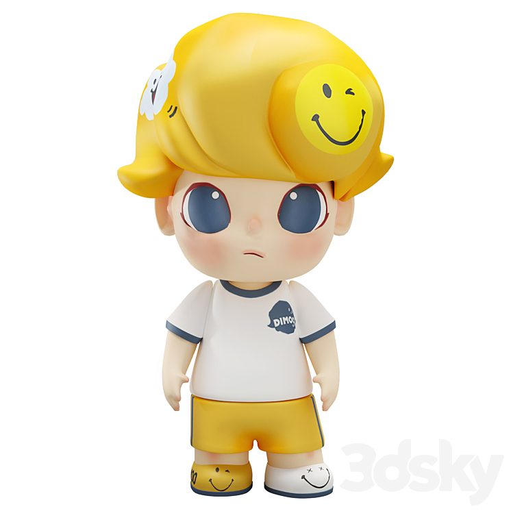 DIMOO SMILEY 1000% BY POP MART - Toy - 3D model