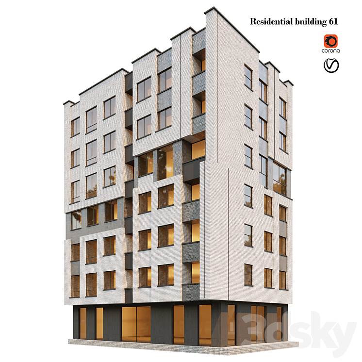 Residential building 61 - Building - 3D model