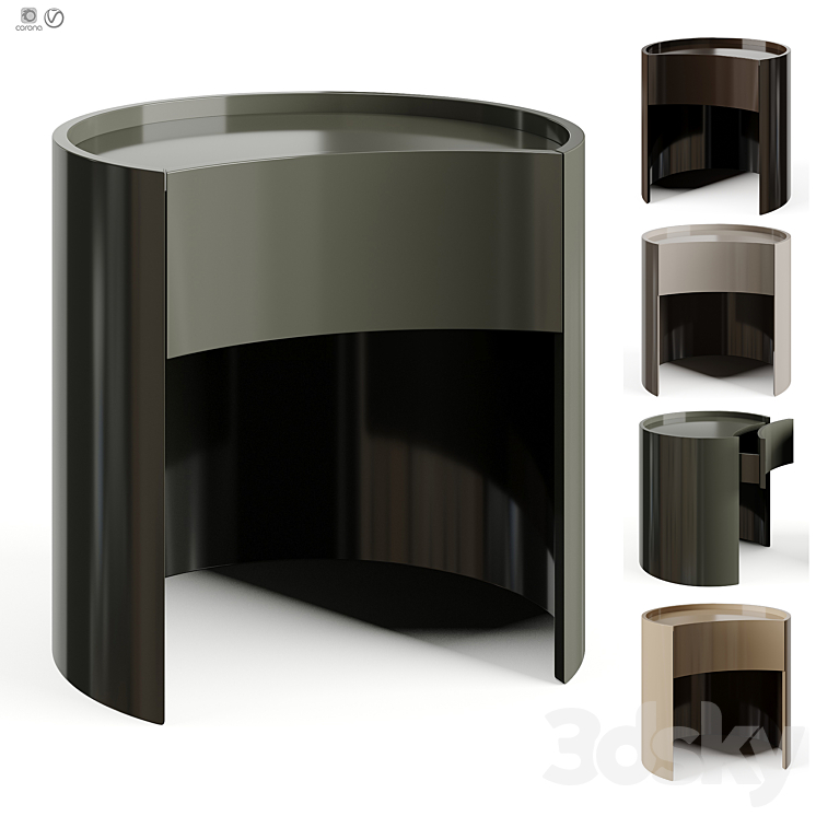Meridiani RONNY Bedside Table - Sideboard & Chest of drawer - 3D model