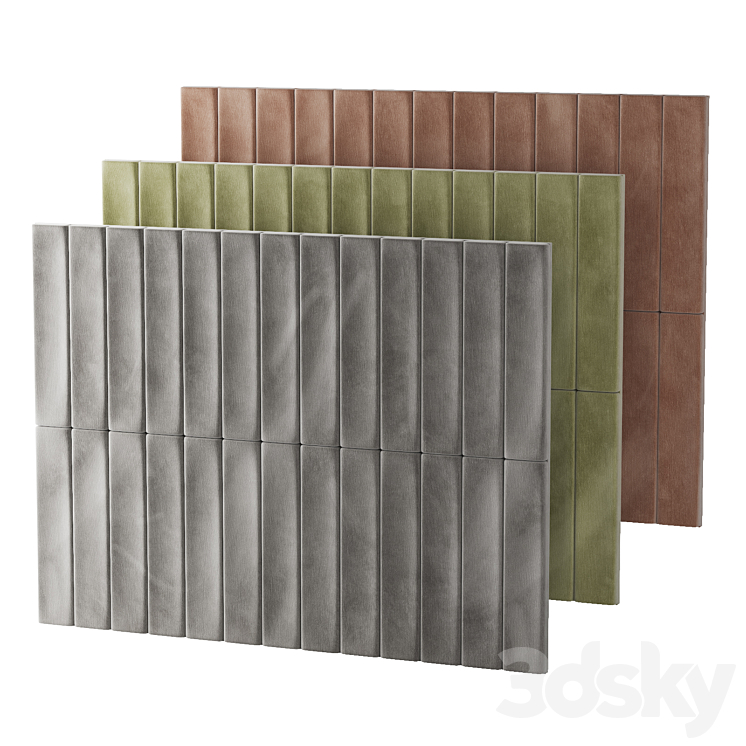 Decorative wall panel. Soft panel. 8 - Other decorative objects - 3D model