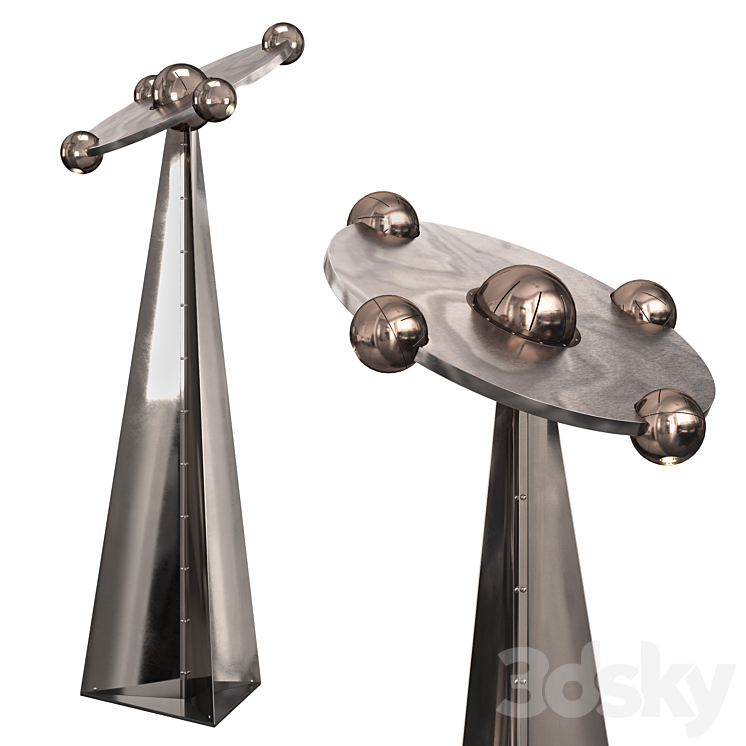 Yonel Lebovici flower lamp 1978 - Floor lamp - 3D model