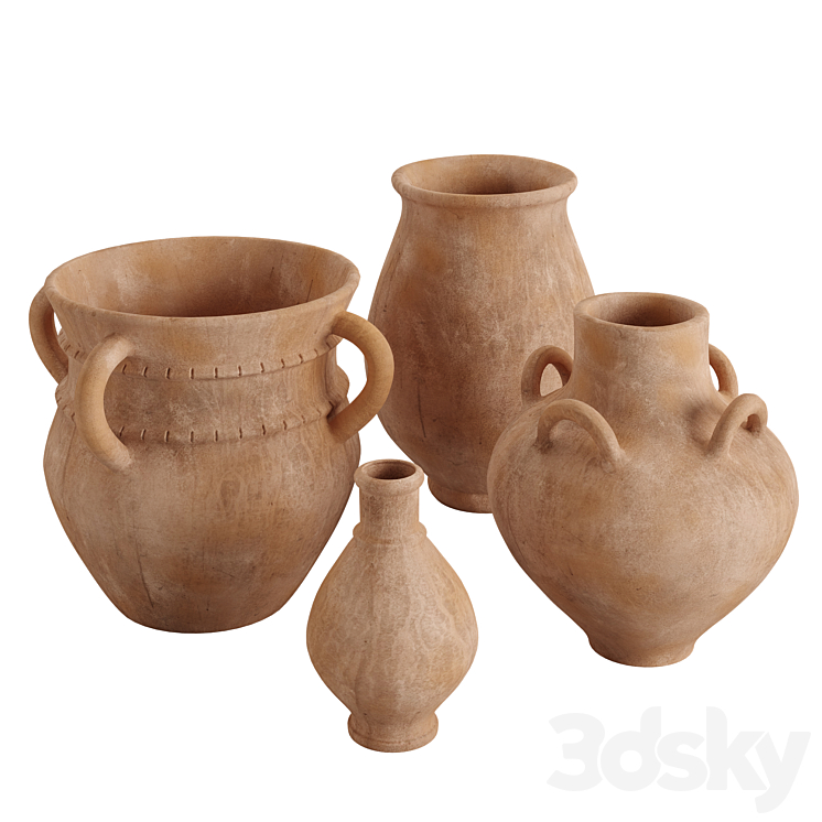 Halldale Terracotta Vase Collection - Vase - 3D model