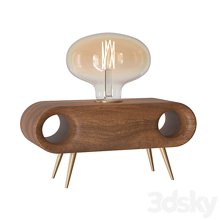 OM Lamp Walnut - Table lamp - 3D model