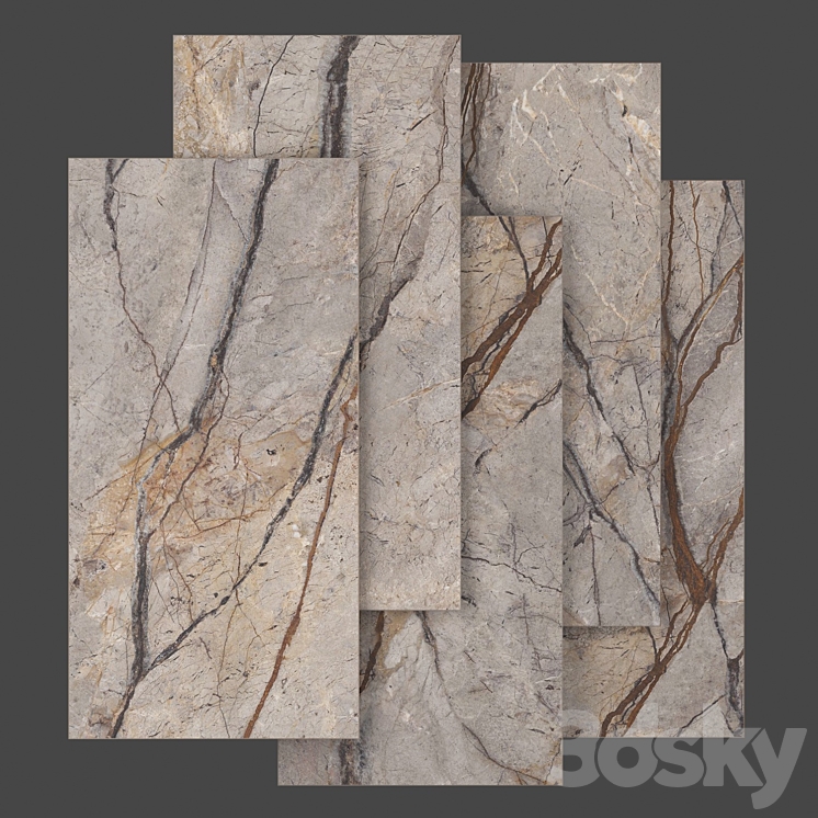 Silver Roots - Tile - 3D model