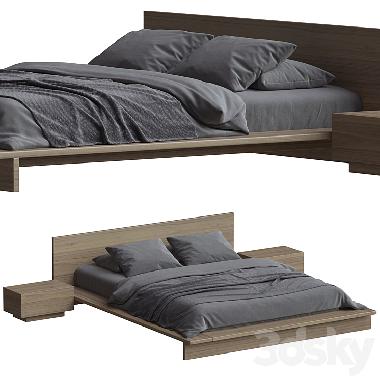 Oregon Platform Bed - Bed - 3D model
