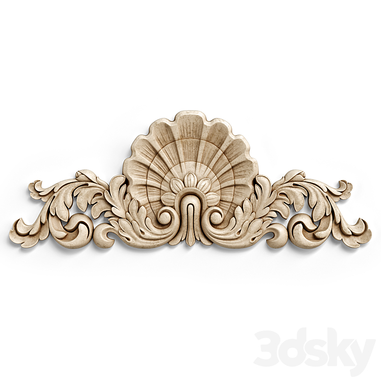 Cartouche 017 - Decorative plaster - 3D model
