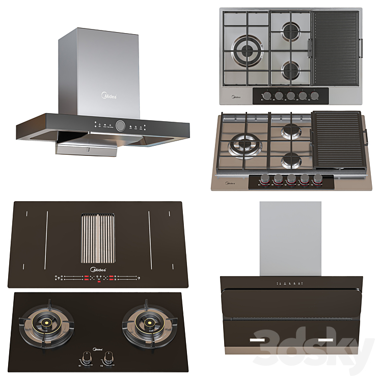 midea appliance set - Kitchen appliance - 3D model
