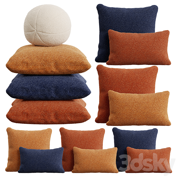CB2 Pillows Set V5 - Pillows - 3D model