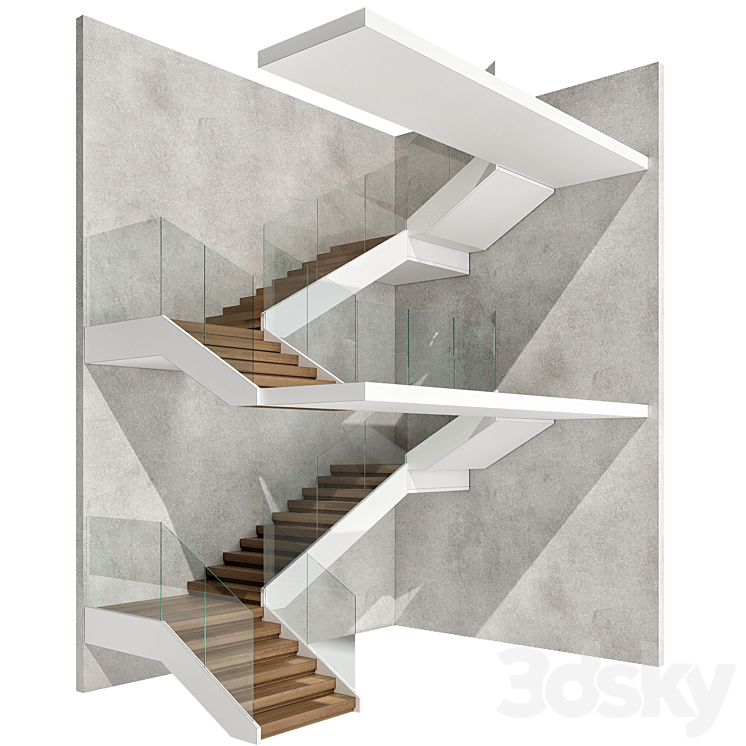 MODERN STAIR NO46 - Staircase - 3D model