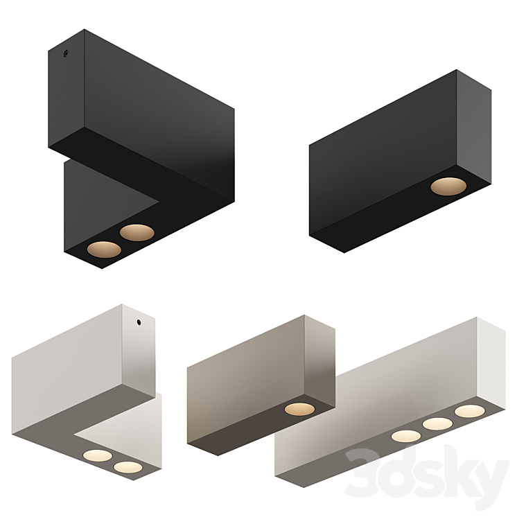 Vibia Offset - Technical lighting - 3D model