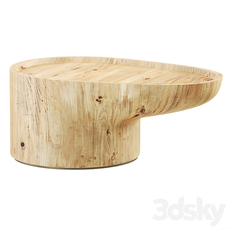 Mosi solid mungur wood coffee table - Table - 3D model