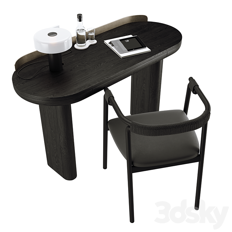 JAMBO Miniforms Workstation / Dark Wood - Office furniture - 3D model