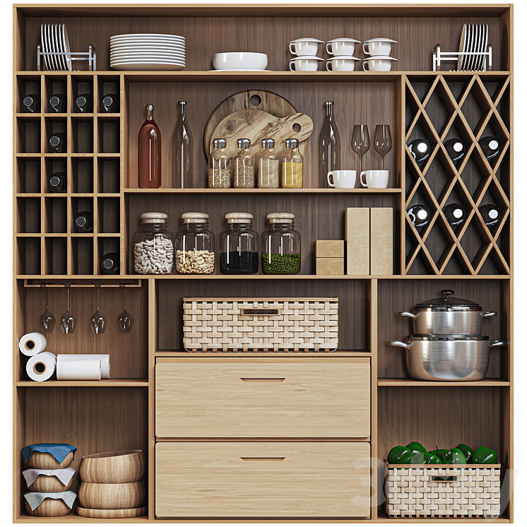 Kitchen accessories shelf 08 - Rack - 3D model