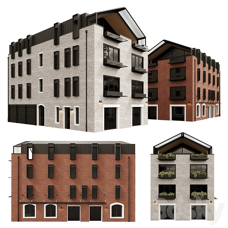 Building-Residential-EX-Officine-001 - Building - 3D model