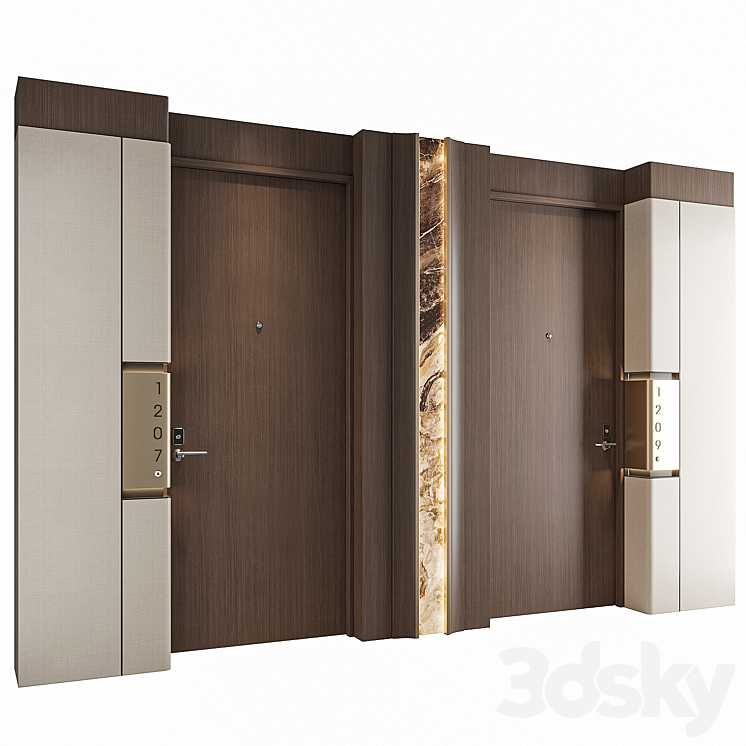 Modern Hotel Door 012 - Doors - 3D model