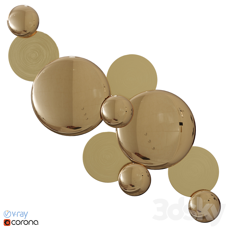 Button Wall Lamp - Wall light - 3D model