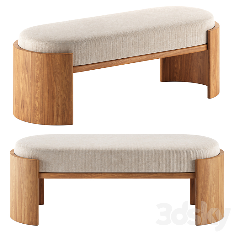 HUG Bench by Parla - Other soft seating - 3D model