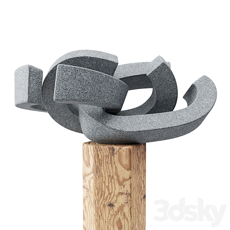 Staple art sculpture - Sculpture - 3D model