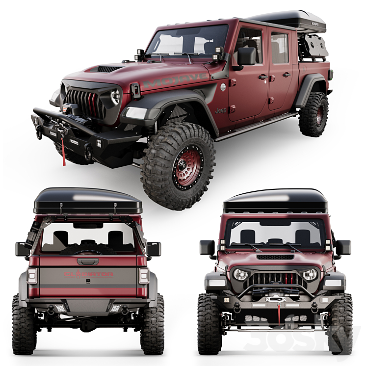 jeep gladiator custom - Ground Transport - 3D model
